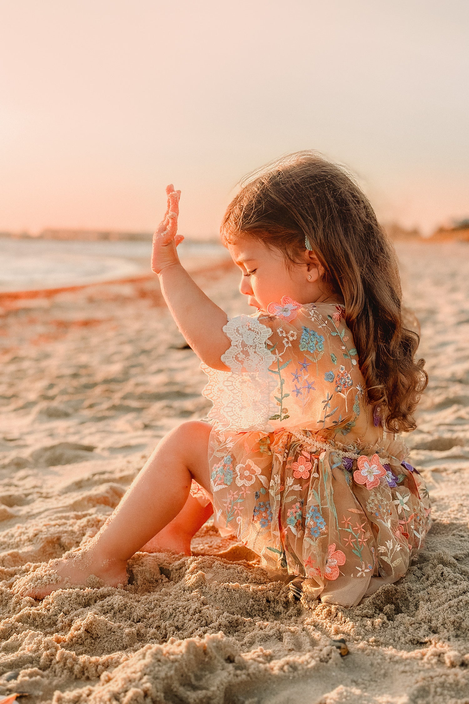 Endless Summer Boho Baby Girl Outfit - Tan / Red / Green – Before & Ever