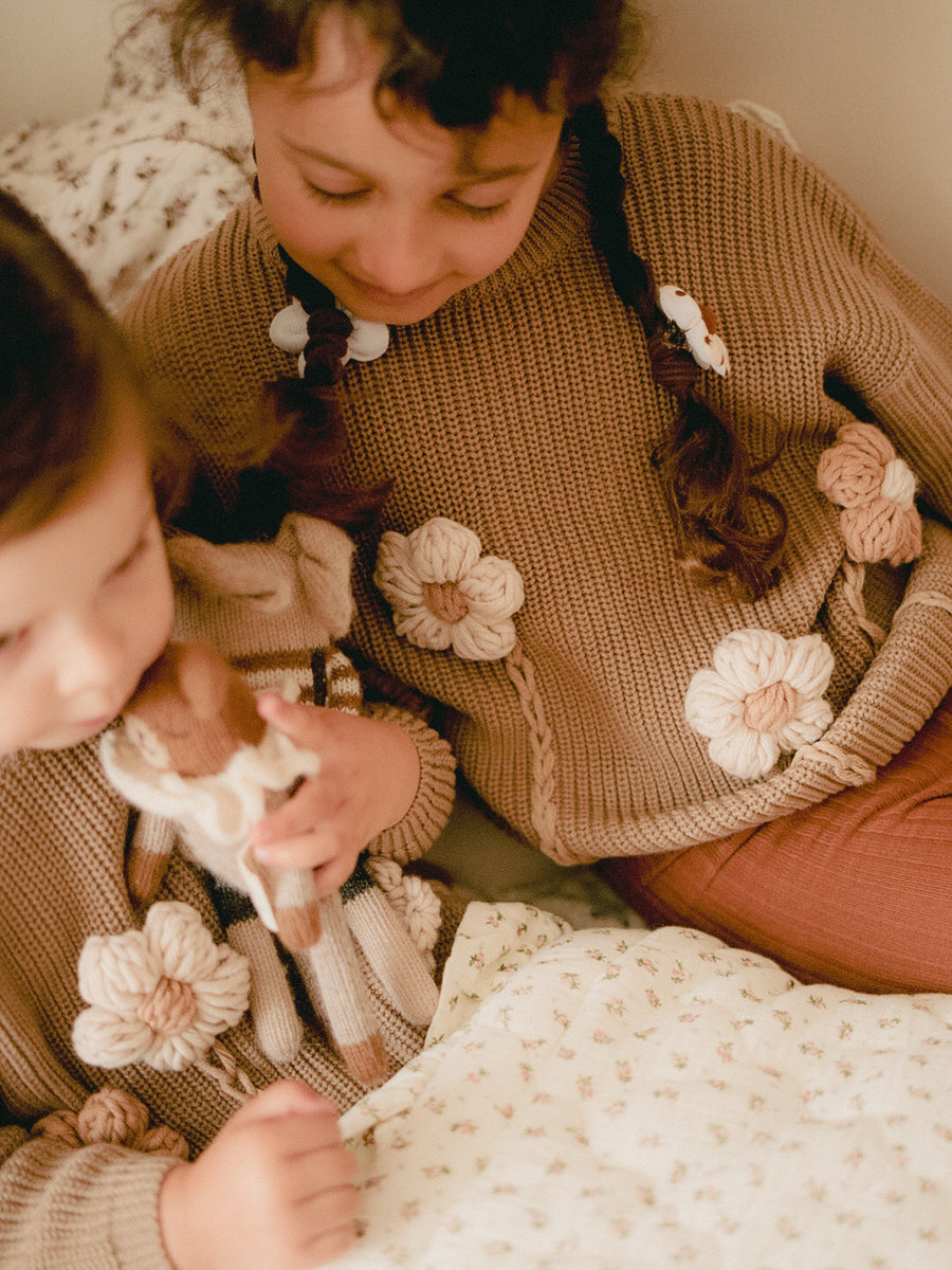 Before & Ever Handmade Flower Baby Knit Sweater, Cotton Infant Jumper ...