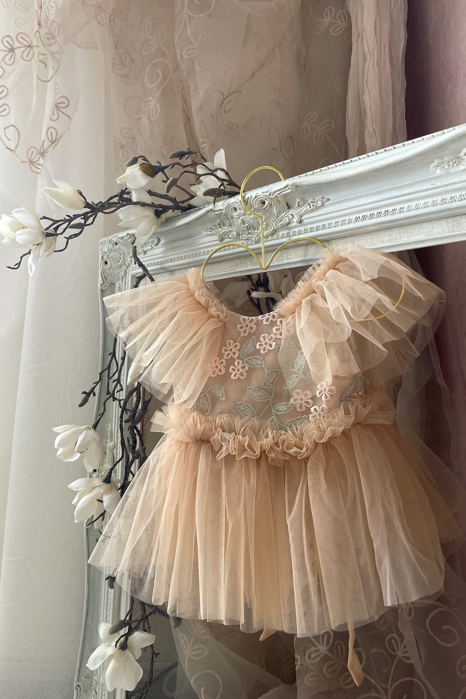 Honey Posie Baby Girl Tulle Dress - Tan – Before & Ever