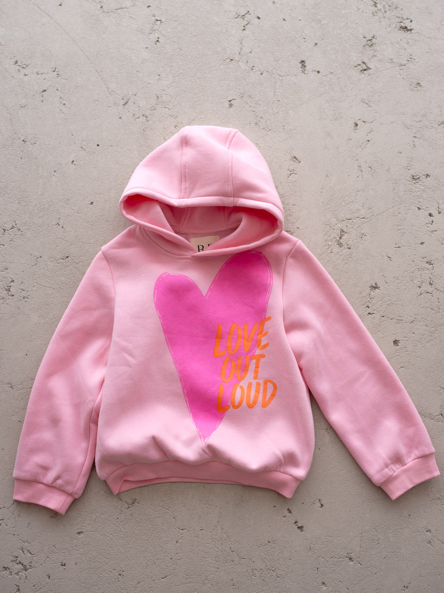 Love Out Loud Girl's Hoodie - Pink – Before & Ever
