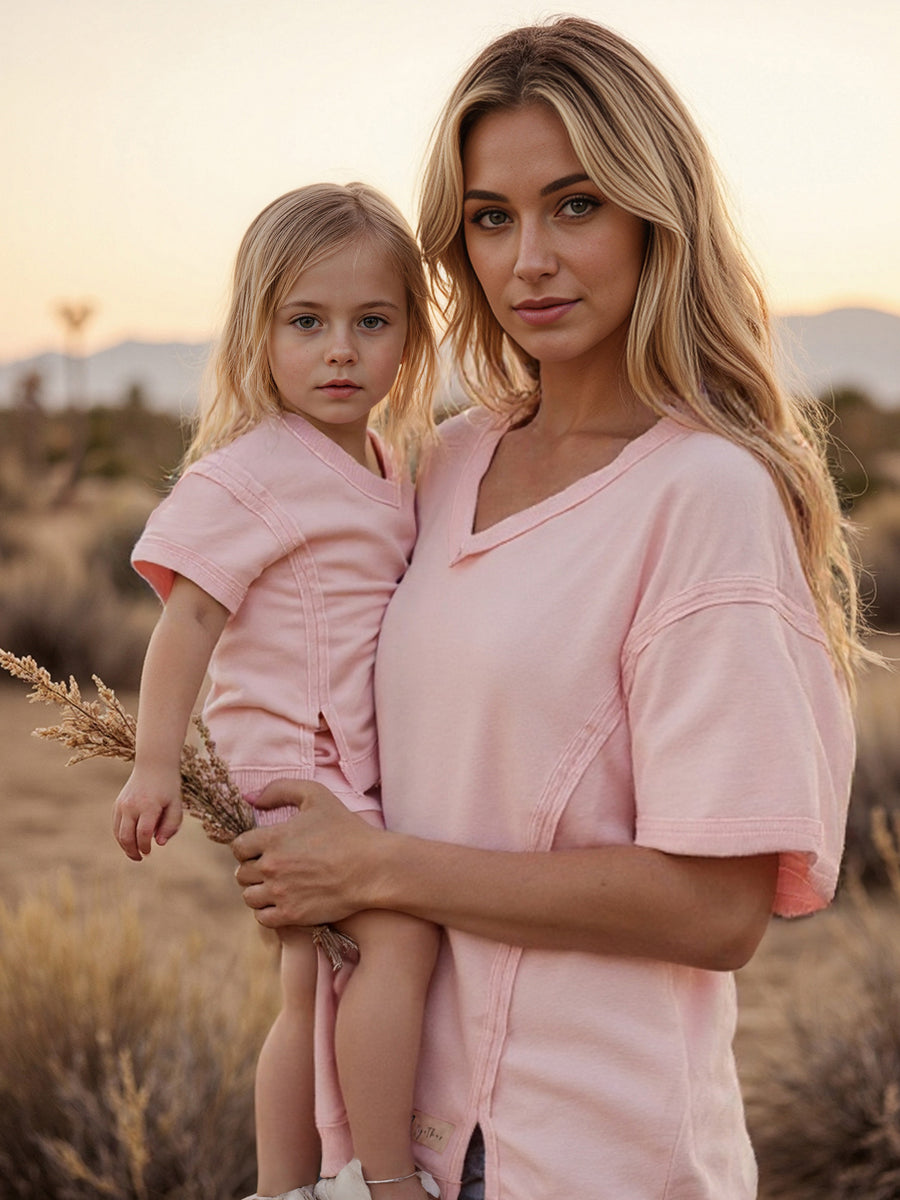 Women's Short Sleeve Sweatshirt Always Us Light Pink – Before & Ever